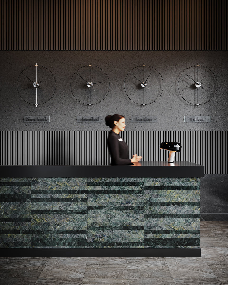 Otel Lobisi Duvar Dünya Saati - Massive Simple World Clocks